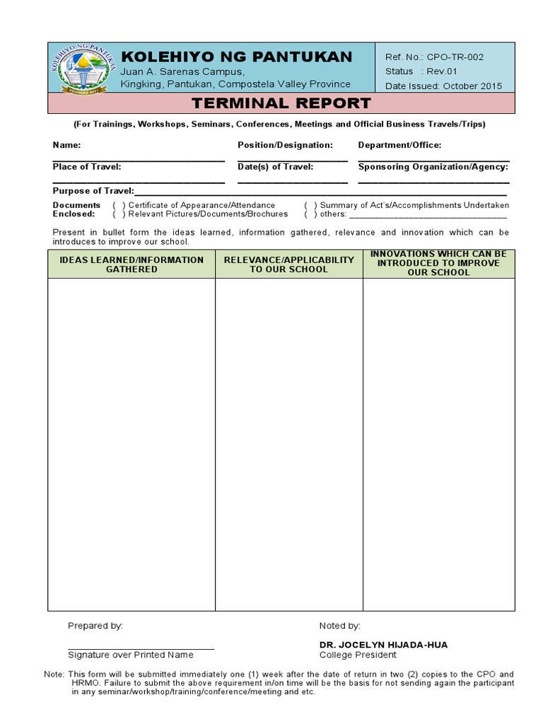 2 Terminal Report | PDF