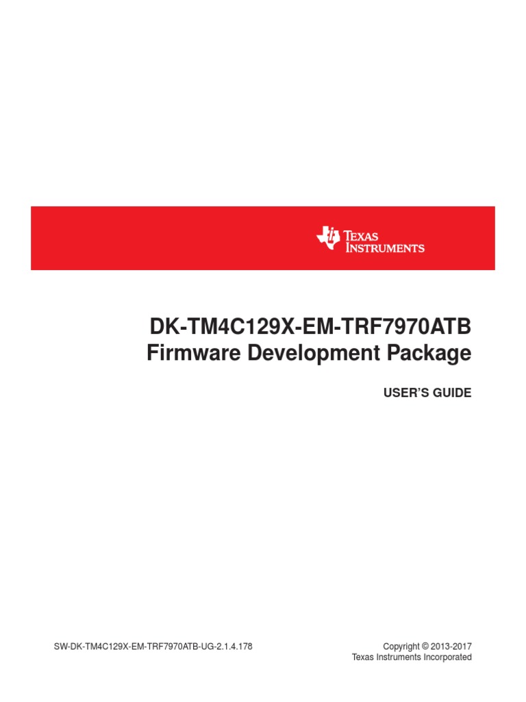 DK-TM4C129X-EM-TRF7970ATB Firmware Development Package: User'S Guide | PDF | Flash Memory ...