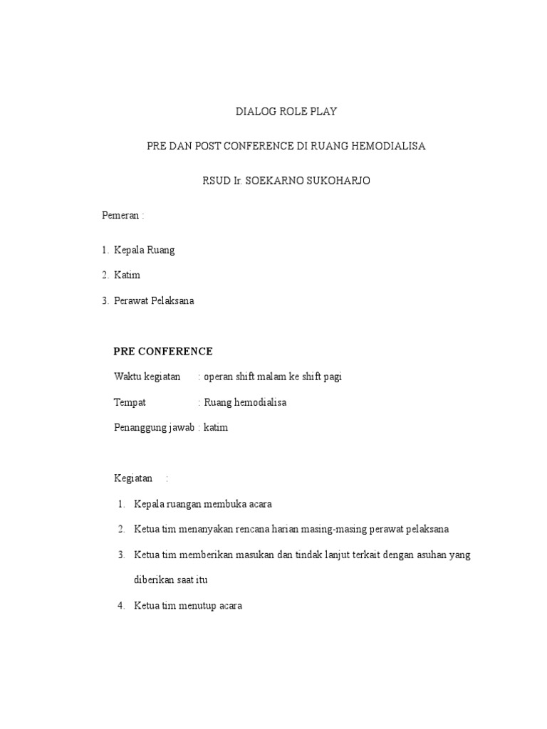 Dialog Role Play | PDF