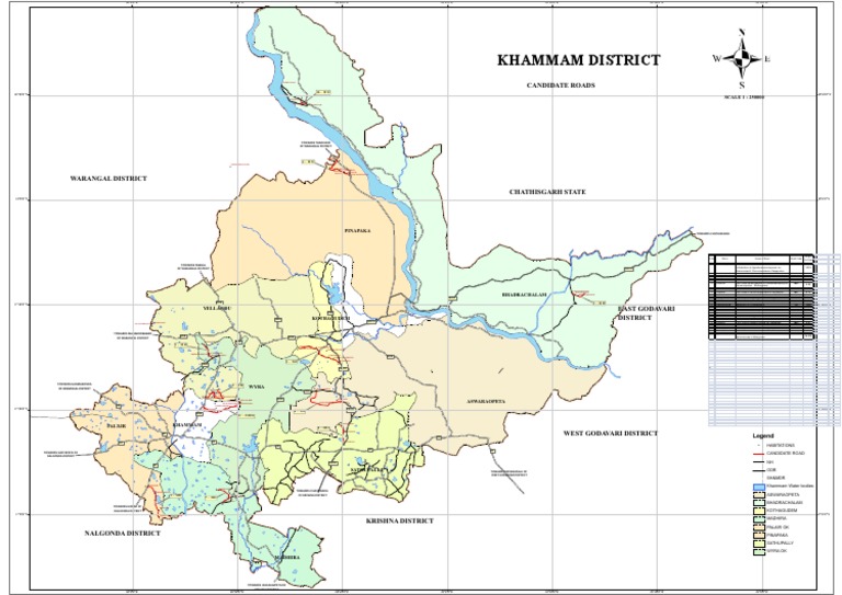 Khammam District Road and Map Guide | PDF