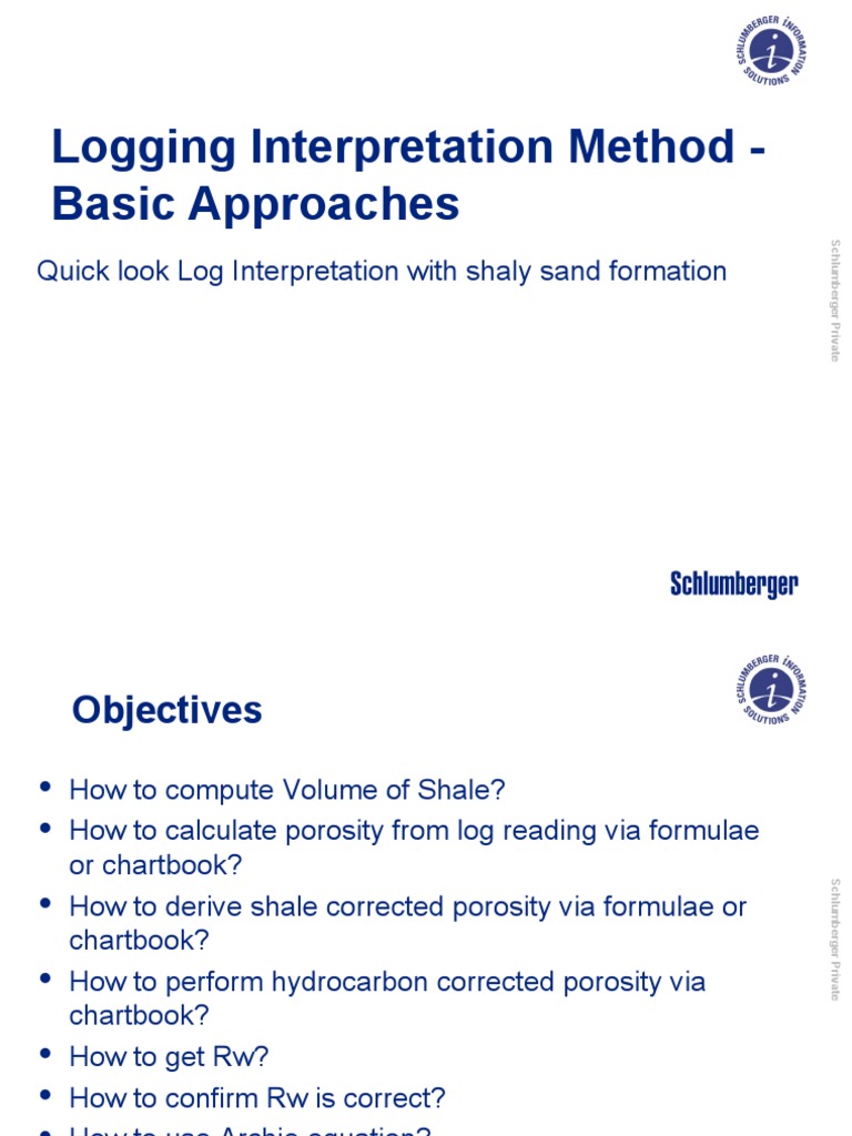 Logging Interpretation Method - Basic Approaches: Quick Look Log ...