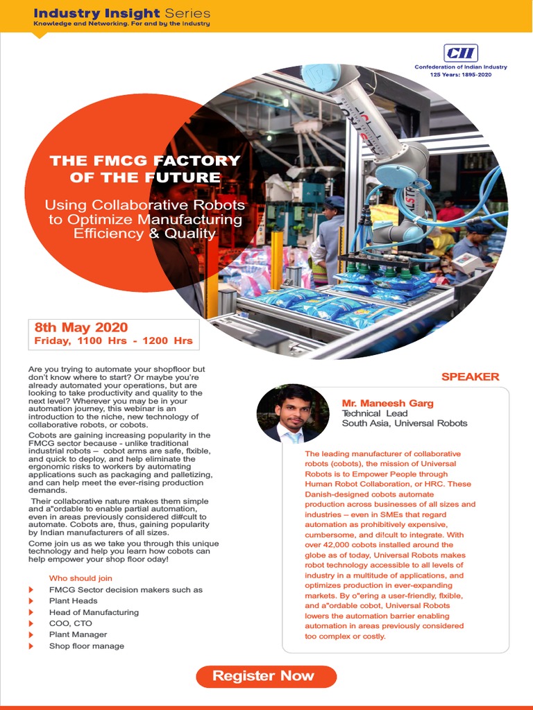 The FMCG Factory of The Future Using Collaborative Robots To Optimize ...