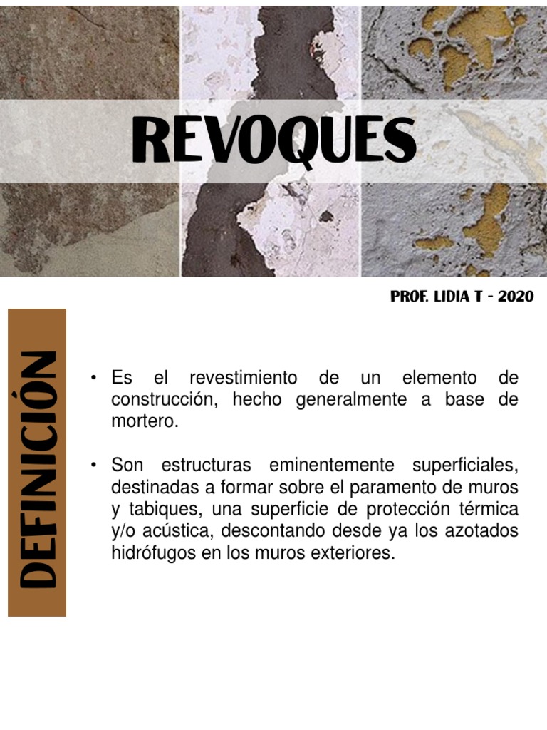 REVOQUES | PDF | Materiales de construcción | Materiales