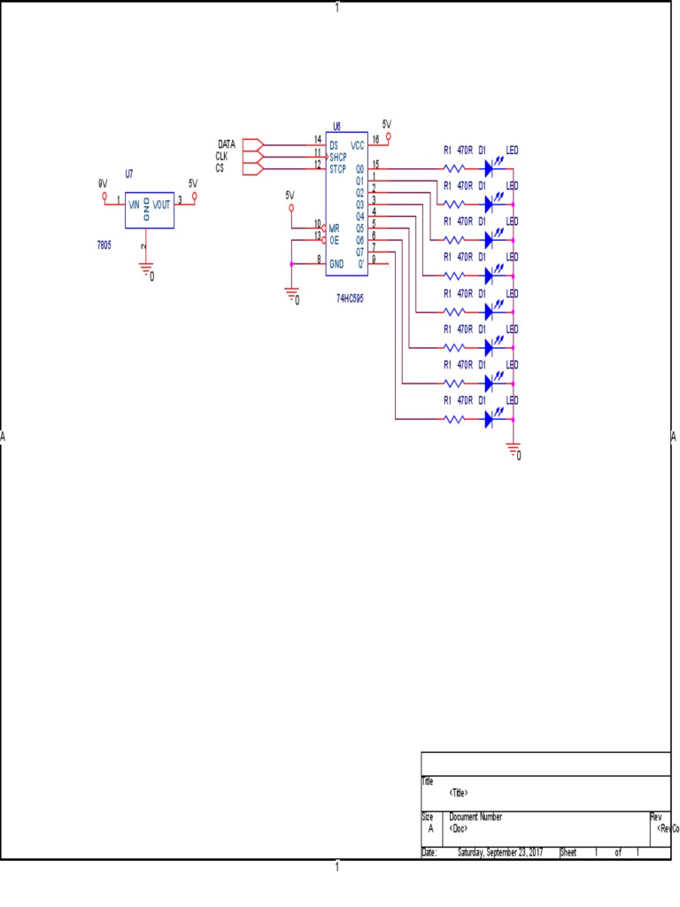 74HC595 Schema | PDF