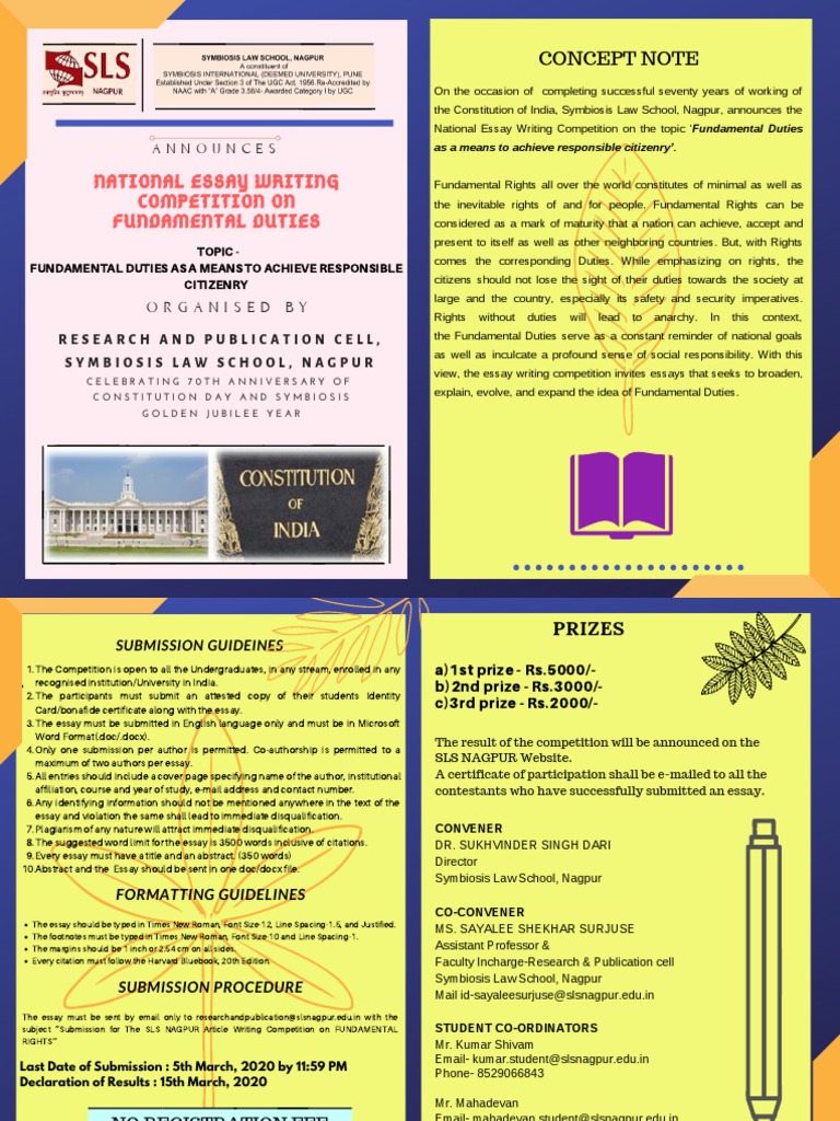 National Essay Competition on Duties | PDF | Citizenship | Public Sphere