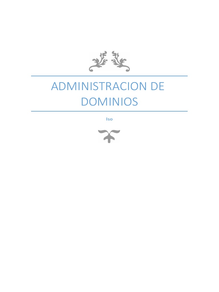 Guía de Administración de Dominios en Windows | PDF | Usuario ...