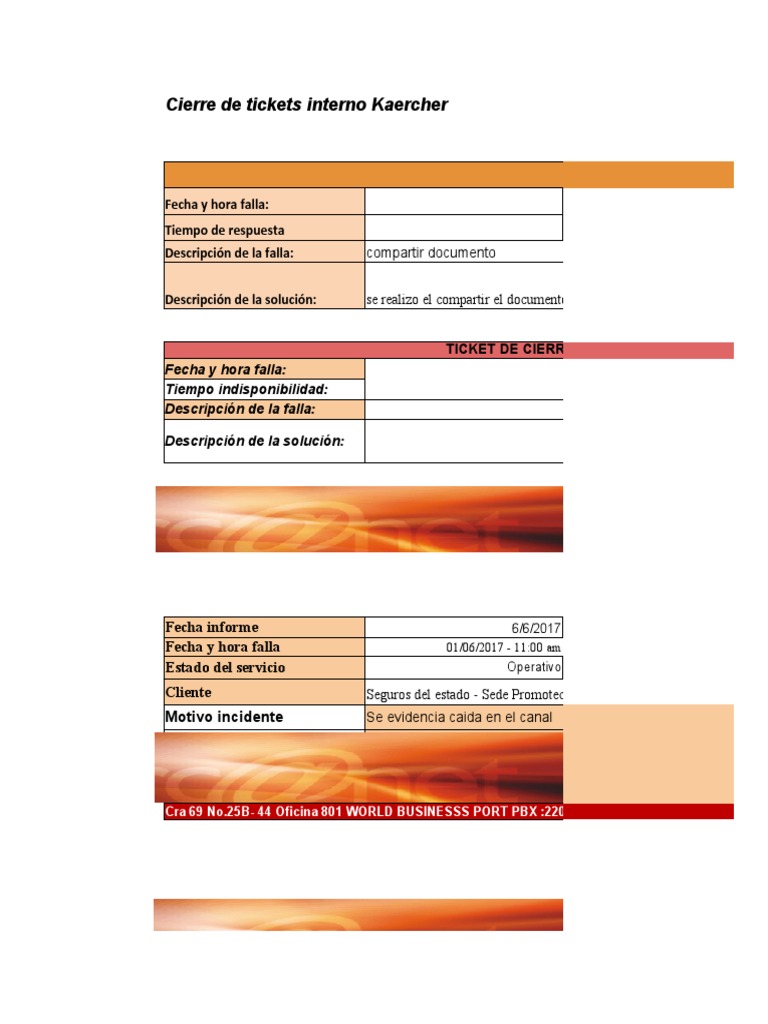 Formatos para Tickets | PDF | Telefonía | Redes