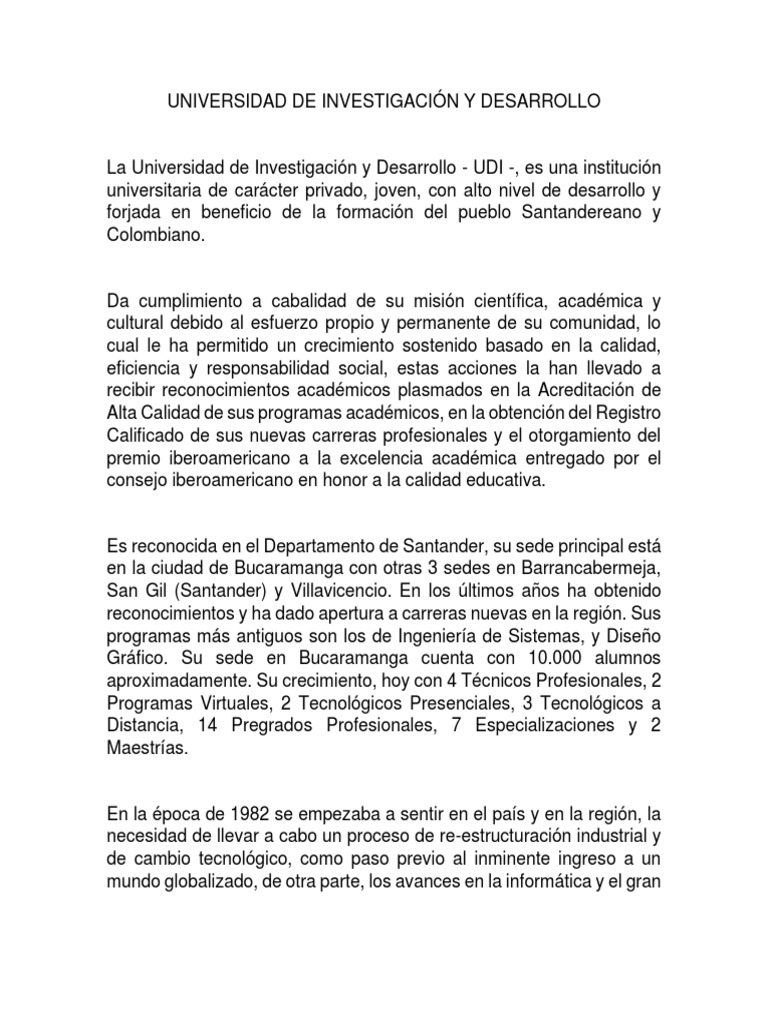 Udi PDF | PDF | Universidad | Science