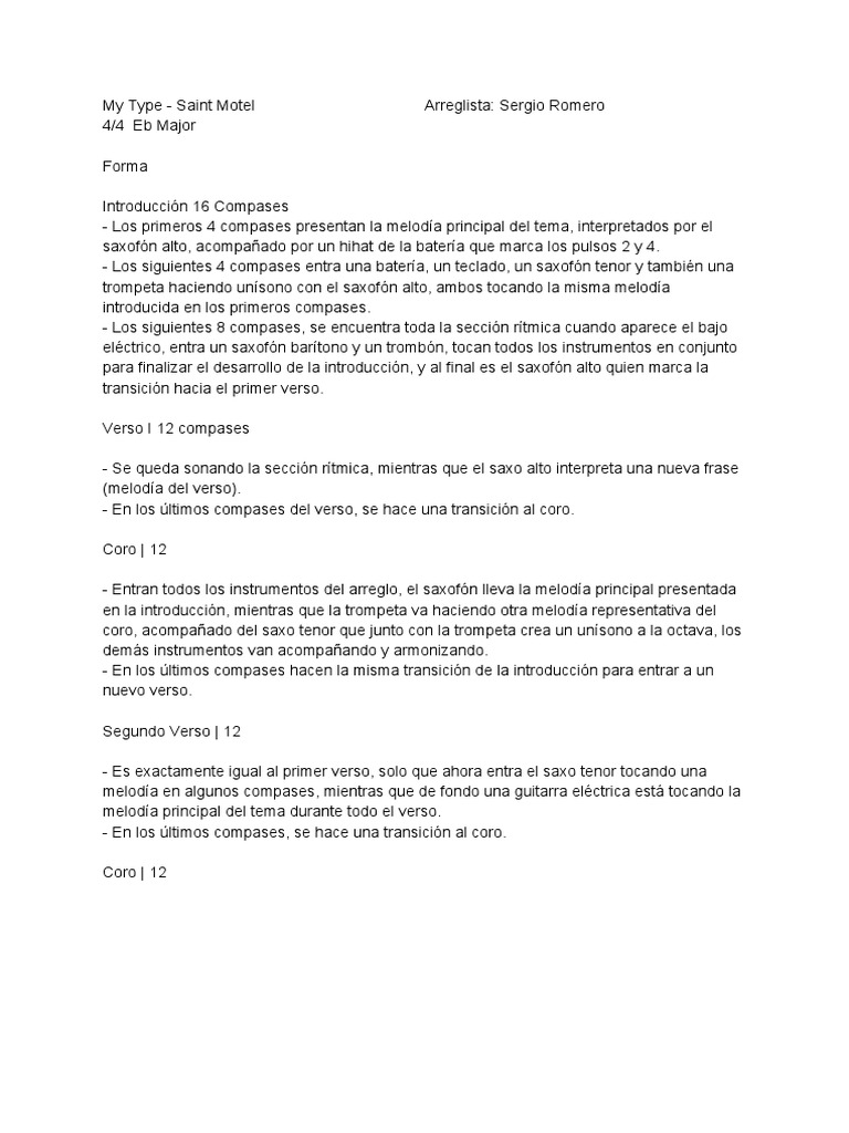 My Type - Saint Motel | PDF