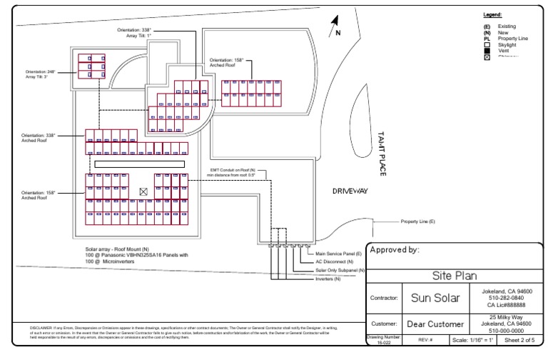 Sample Solar Permit Plan - Site Plan | PDF | Sustainable Energy ...