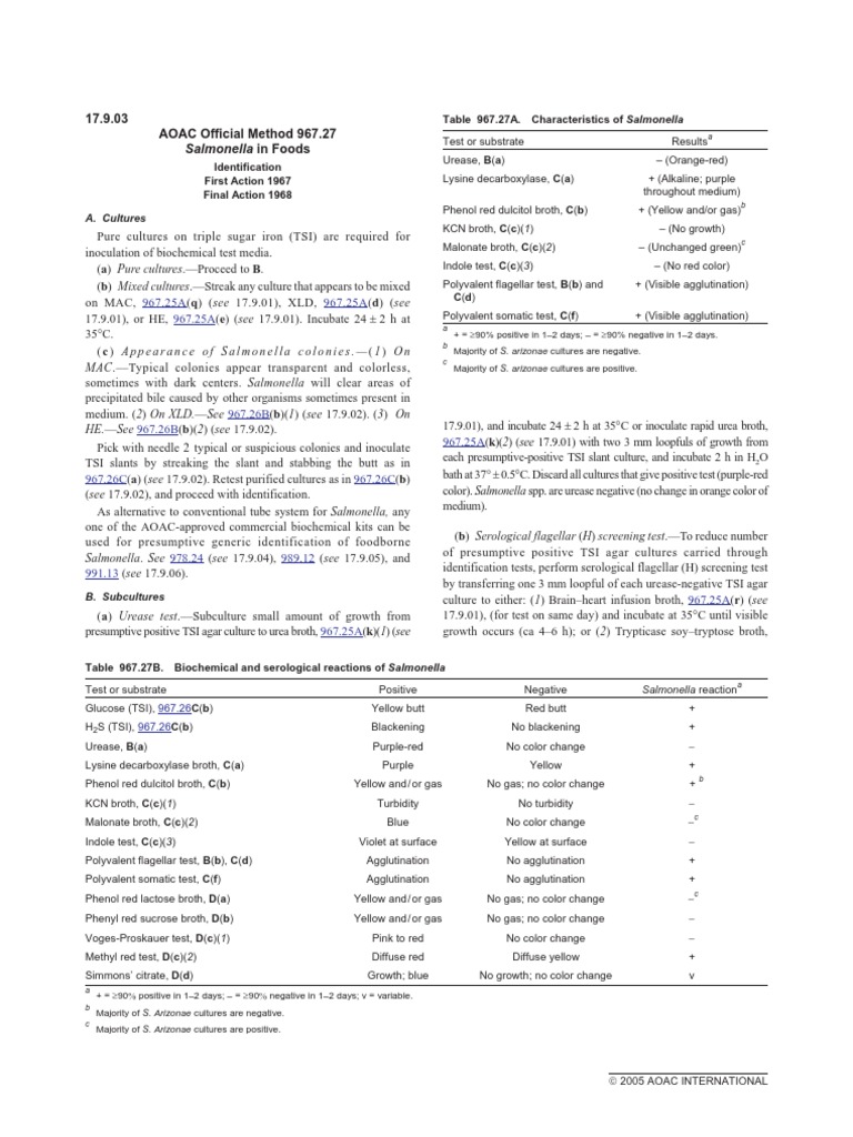 Salmonella Identification Methods | PDF | Chemistry | Nature