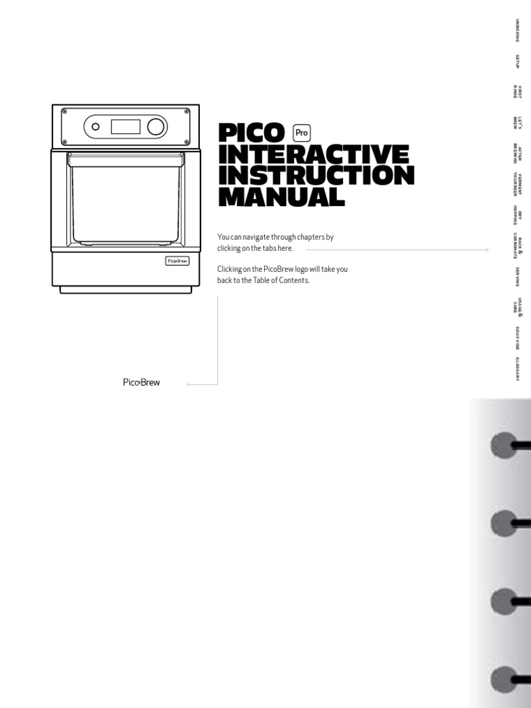 Pico Interactive Instruction Manual | PDF | Brewing | Beer
