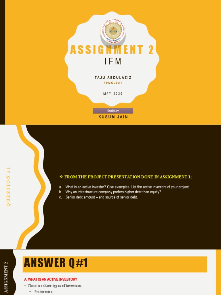 Taju Assignment 2 (IFM - PDPU) | PDF