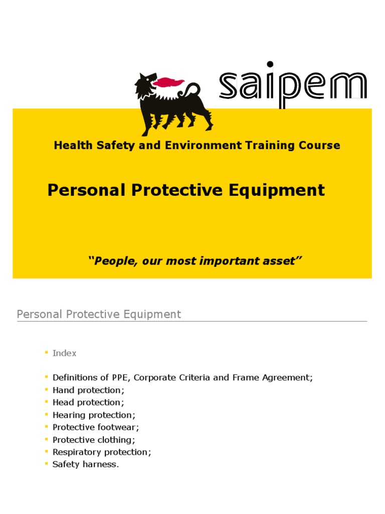 Personal Protective Equipment: Health Safety and Environment Training ...