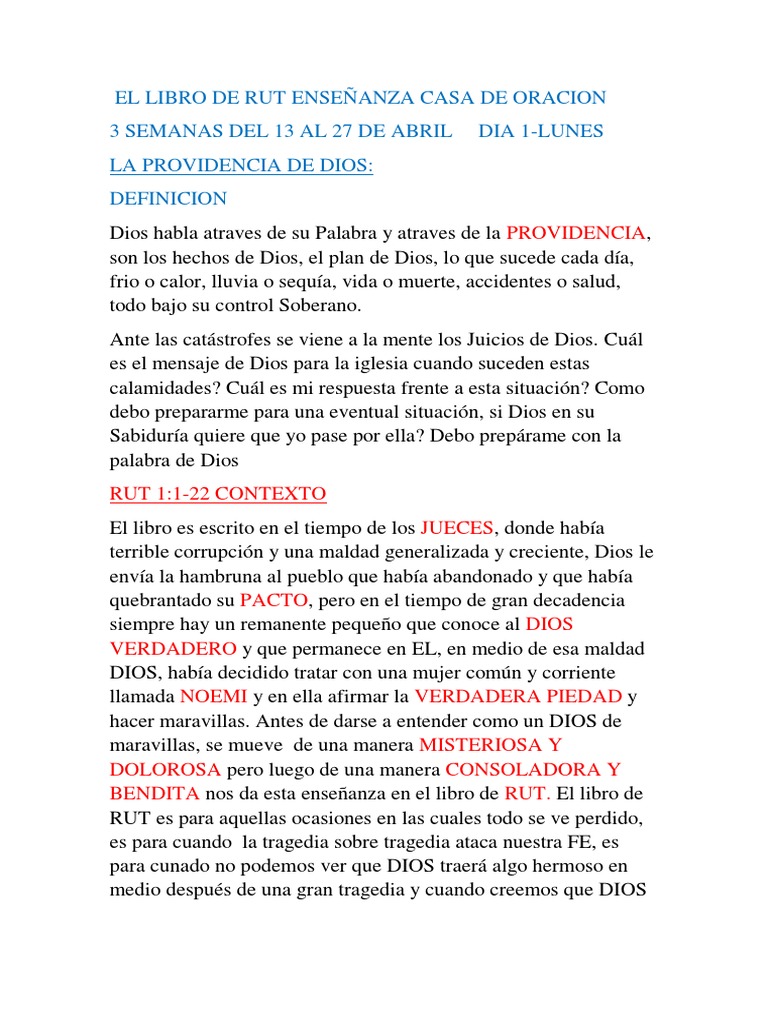 Enseñanzas del Libro de Rut | PDF | Libro de rut | Cristo (título)