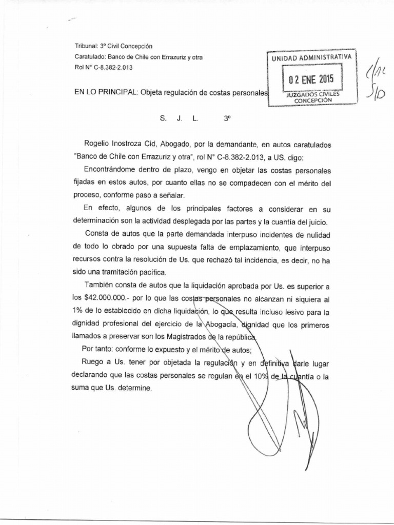 Objeta Liquidacion y Tasacion | PDF