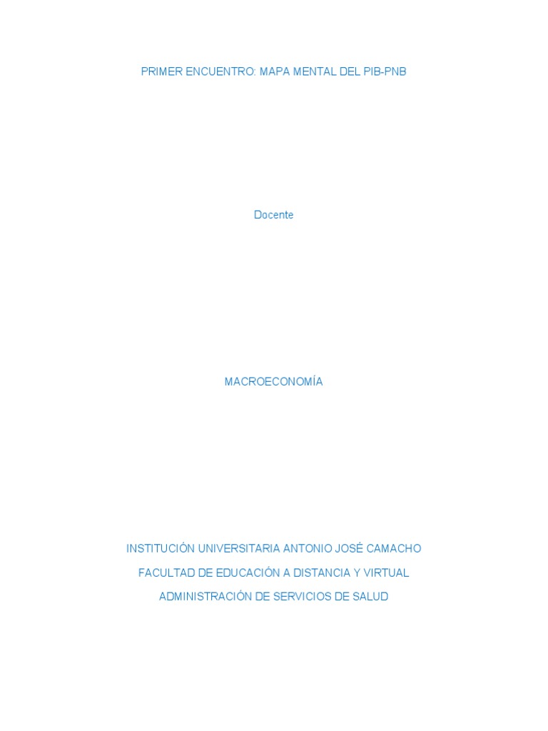 Mapa Mental del PIB y PNB | PDF | Producto Interno Bruto | Precios
