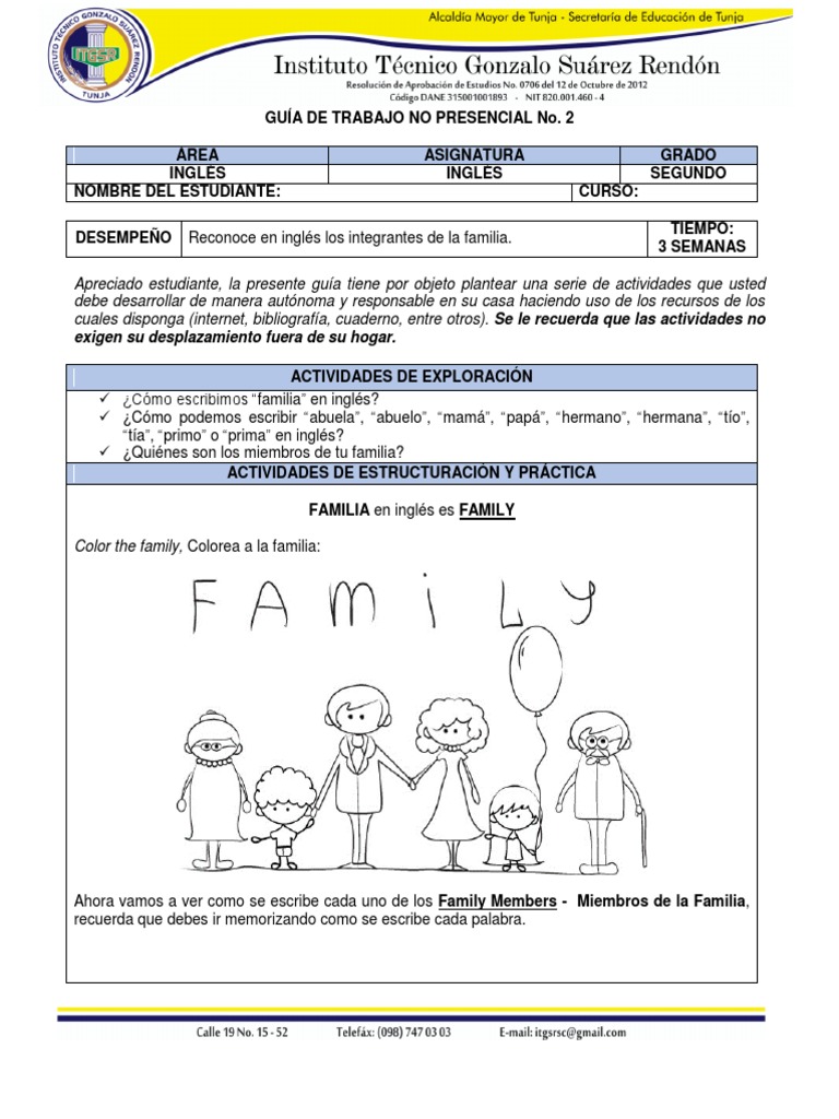 Miembros de la Familia en Inglés | PDF | Familia | Sociedad