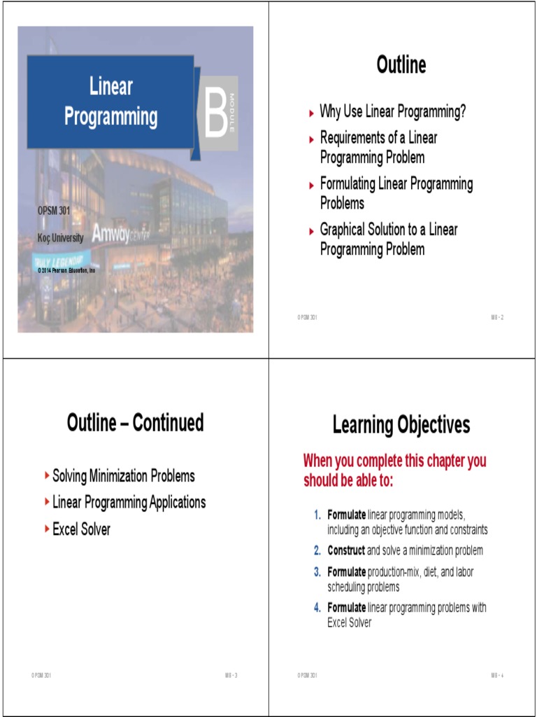 Module B PDF | Download Free PDF | Linear Programming | Scheduling (Production Processes)