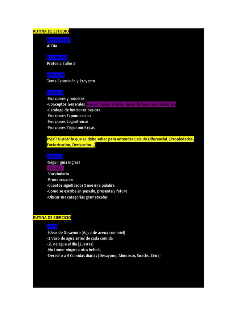 Rutina Diaria | PDF | Enseñanza de matemática | Science