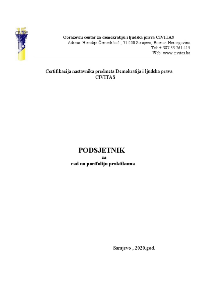 Podsjetnik 1 | PDF