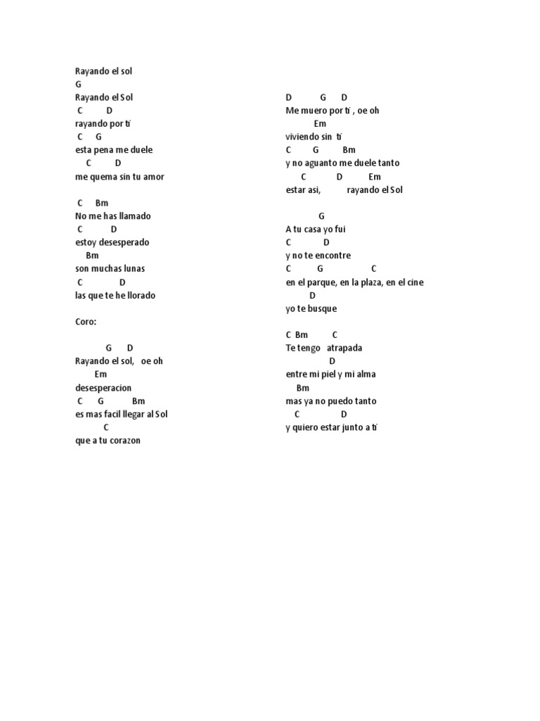 Rayando El Sol | PDF