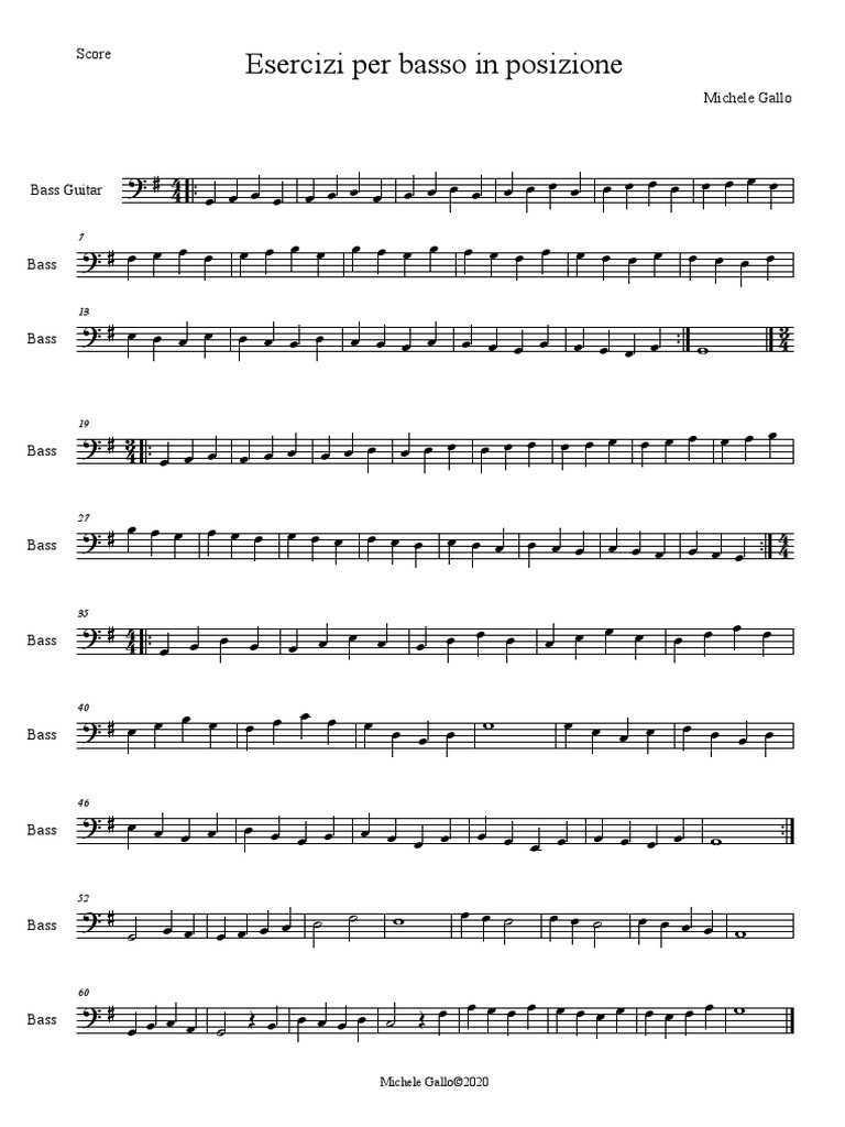 Bass Guitar Exercise | PDF