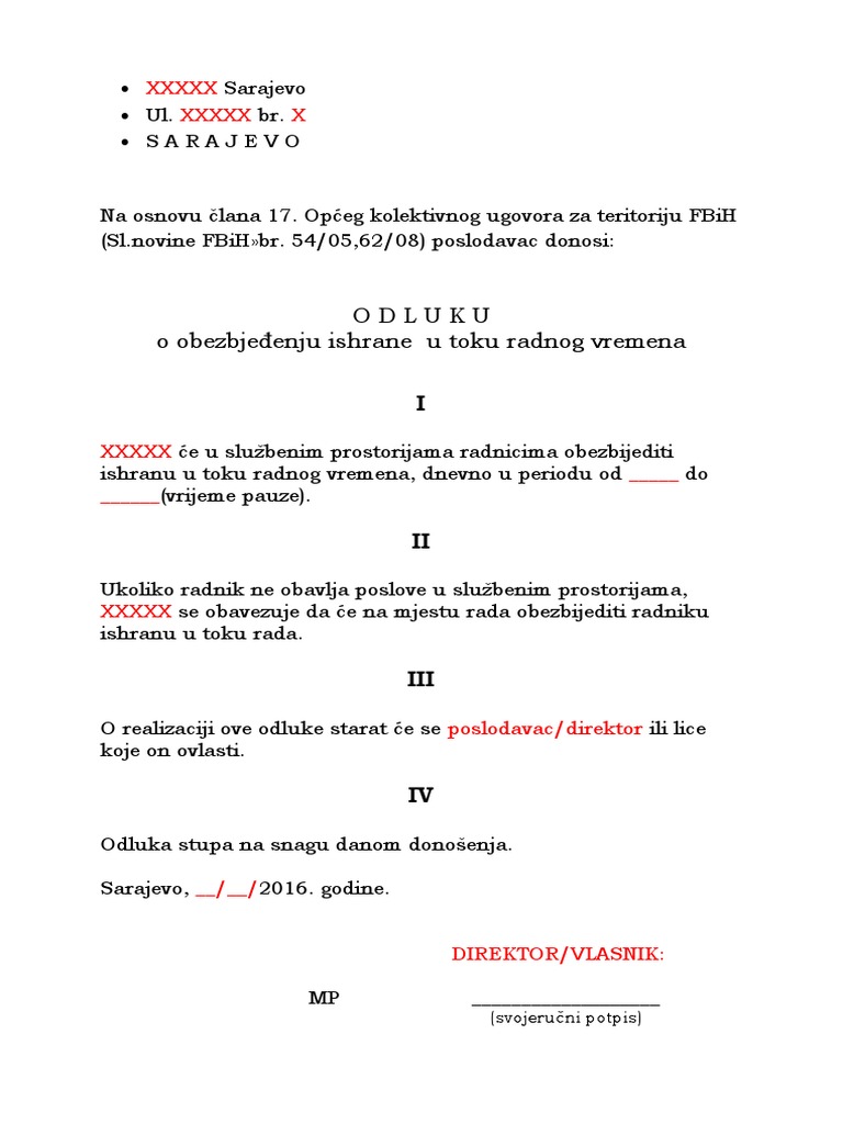 Odluka Topli Obrok | PDF