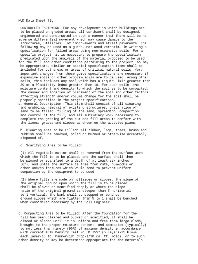 HUD Data Sheet 79g | PDF | Earth Sciences | Nature