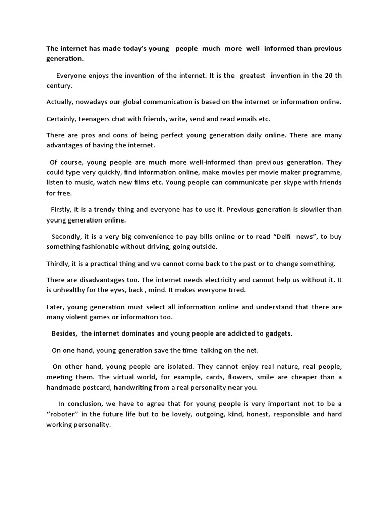 The Internet Has Made Today | PDF | Social Science | Computers