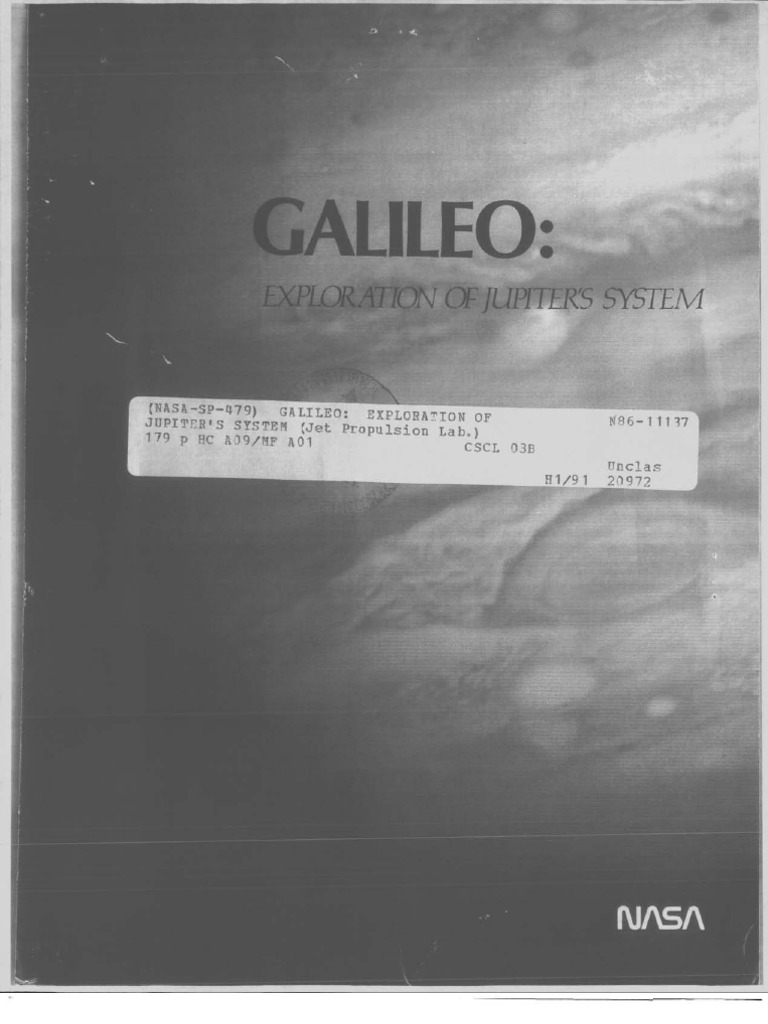 Galileo Exploration of Jupiter's System | PDF | Jupiter | Natural Satellite