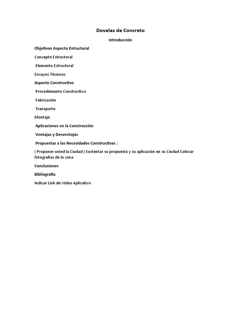 Dovelas de Concreto: Aspectos y Aplicaciones | PDF