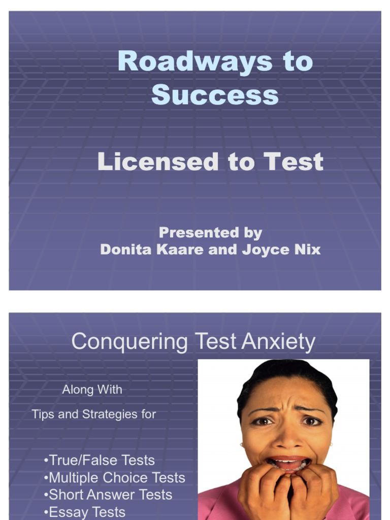 Conquering Test Anxiety | PDF | Multiple Choice | Test (Assessment)