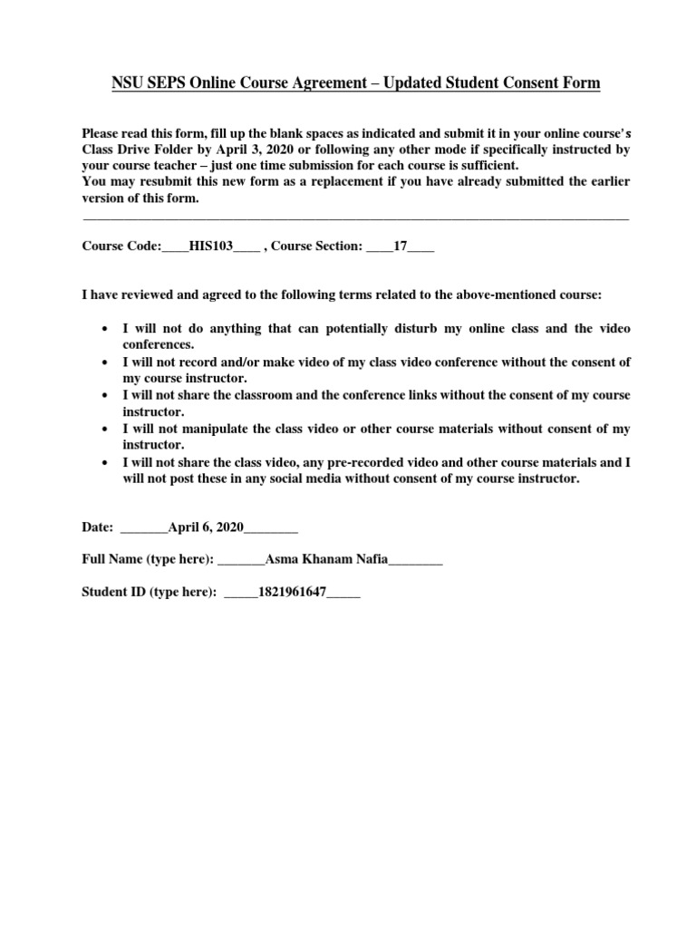 Consent Form PDF | PDF