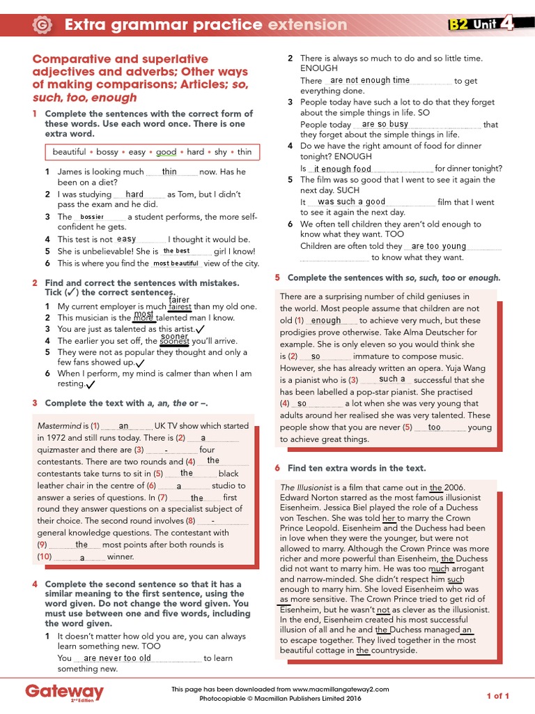 Extra Grammar Practice: Extension | PDF | Cognitive Science