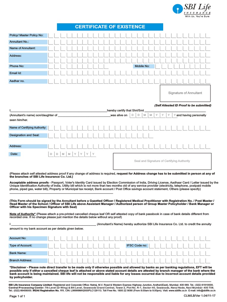 Certificate of Existence Group and Ind Annuity | PDF | Identity Document | Financial Services