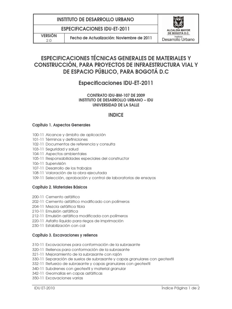 Idu Material Infraestructura Vial PDF | PDF | Hormigón | Materiales
