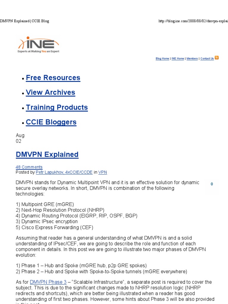 DMVPN Explained - CCIE Blog | PDF | Ip Address | Multicast