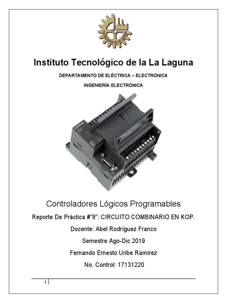 Reporte 8 | PDF | Controlador lógico programable | Puerta lógica