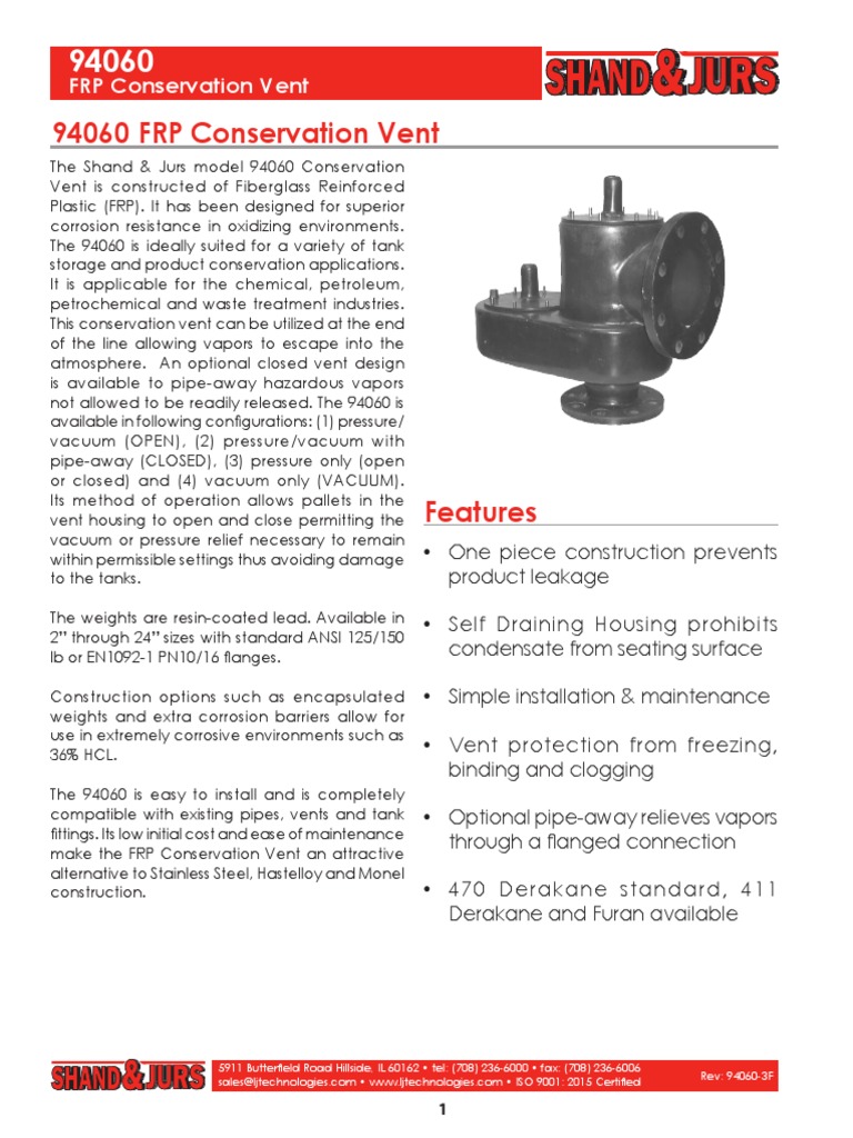 94060-3F Shand Jurs Valve FRP Vacuum | PDF | Economic Sectors | Civil ...
