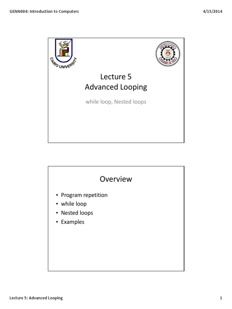 Advanced Looping: While Loop, Nested Loops | PDF | Control Flow ... Advanced Looping: While Loop, Nested Loops | PDF | Control Flow ...