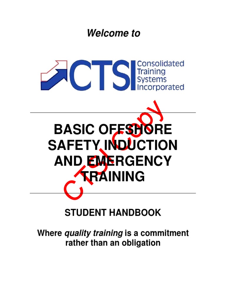 Basic Offshore Safety Induction and Emergency Training: Ctsi | PDF ...