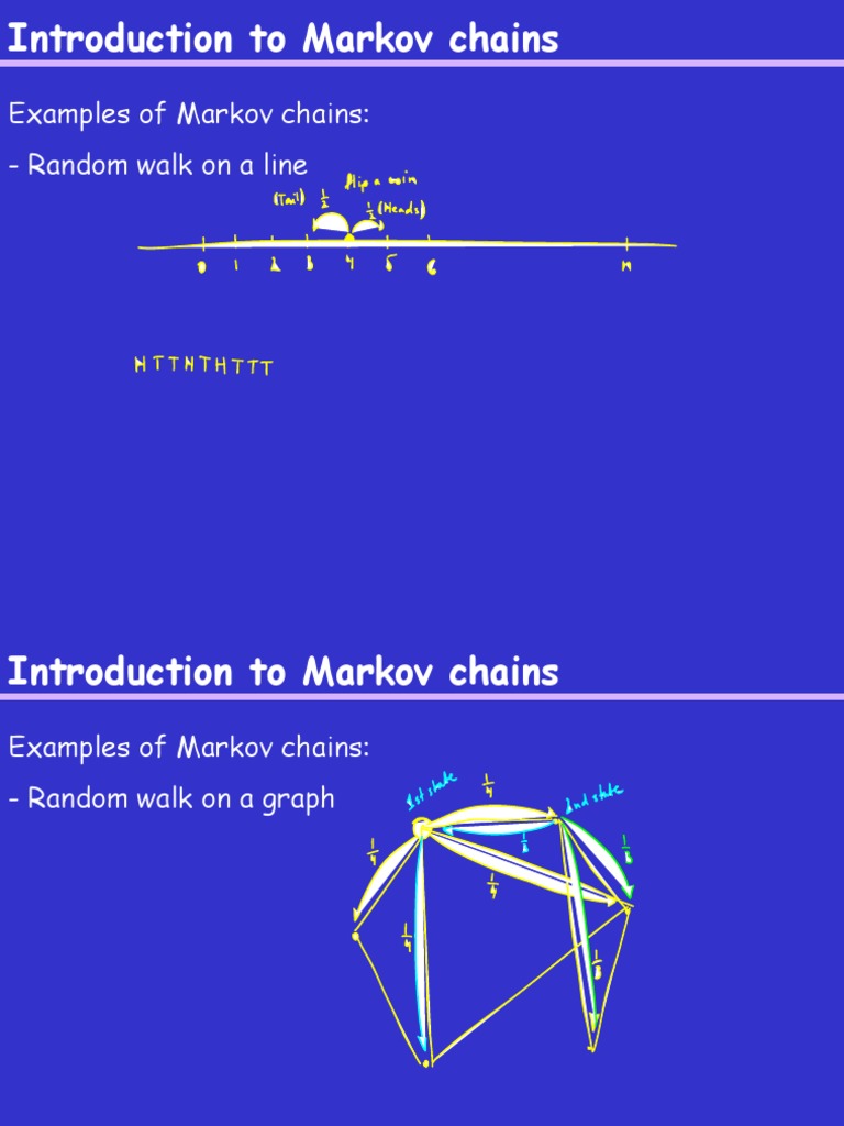 Examples of Markov Chains: - Random Walk On A Line | PDF | Markov Chain | Teaching Mathematics