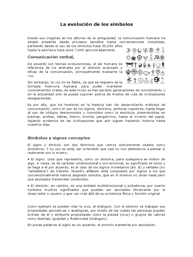 La Evolución de Los Símbolos | PDF | Cuneiforme | Escritura