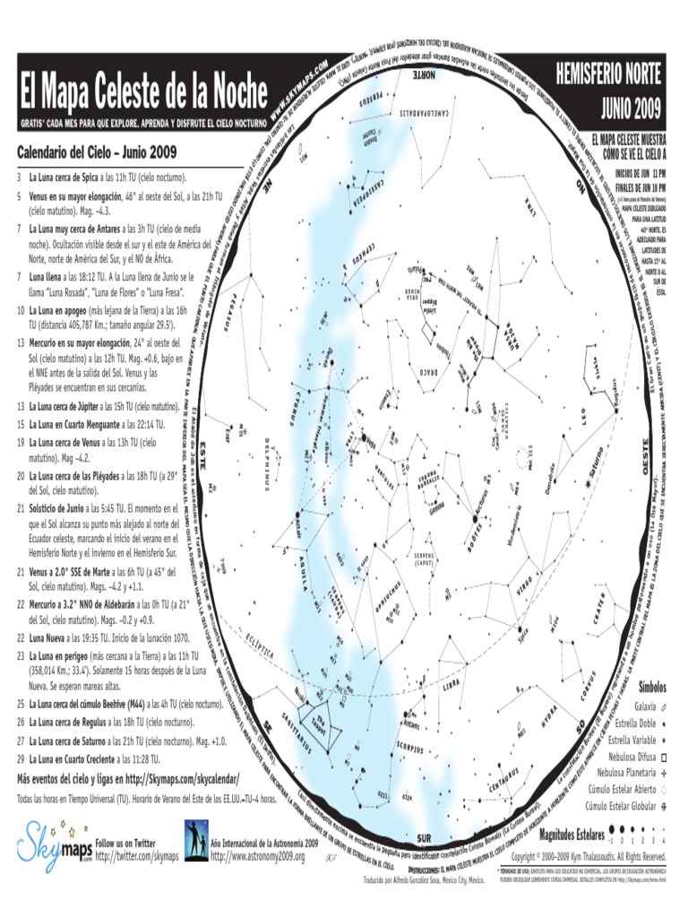El Mapa Celeste en La Noche PDF | PDF | Cielo | Observación científica