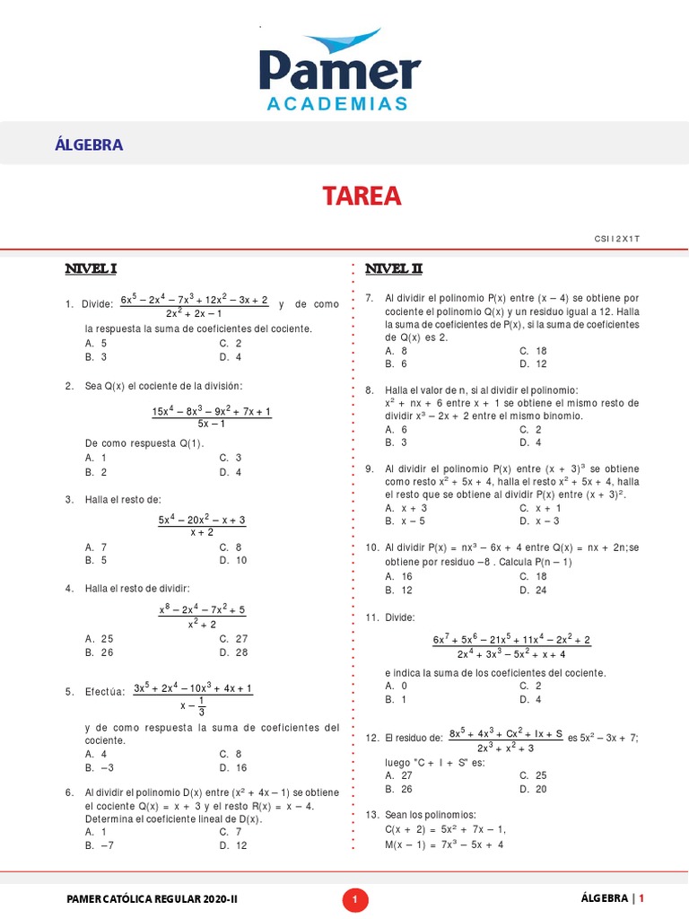 Álgebra - Sem 1 | PDF | Álgebra | Álgebra abstracta