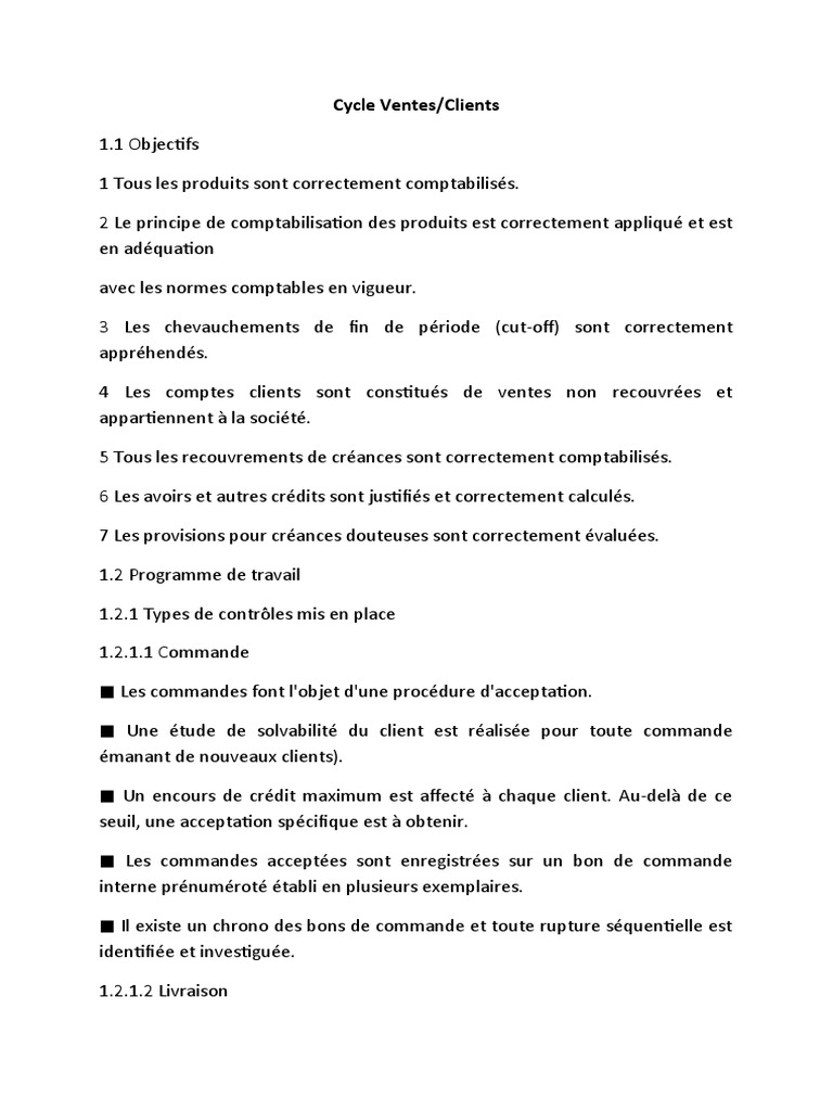 Optimisation du Cycle de Vente | PDF | Droit