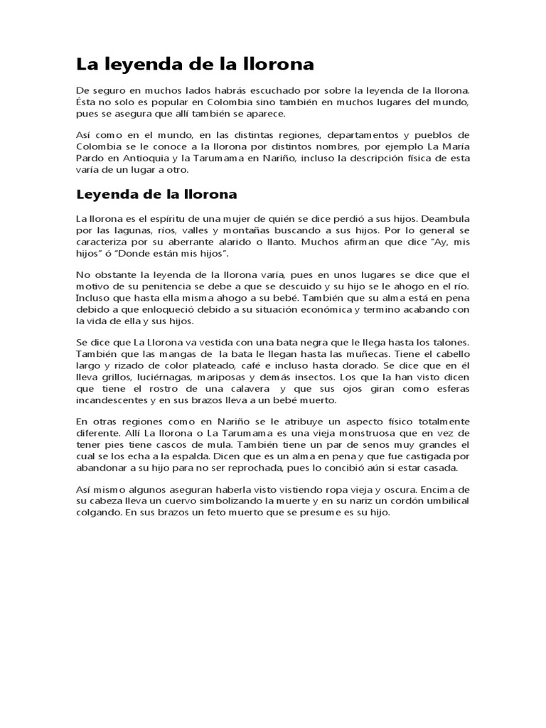 La Leyenda de La Llorona | PDF