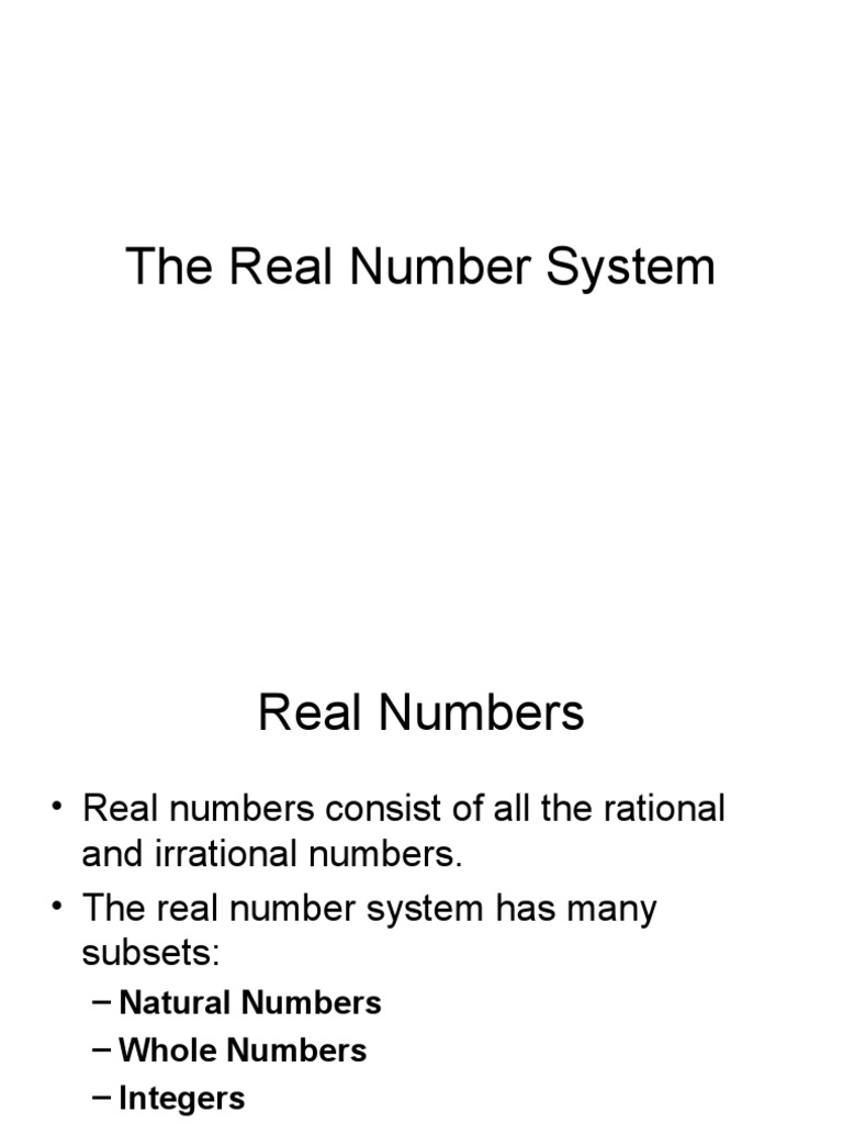 Real Number System Notes | PDF | Numbers | Rational Number