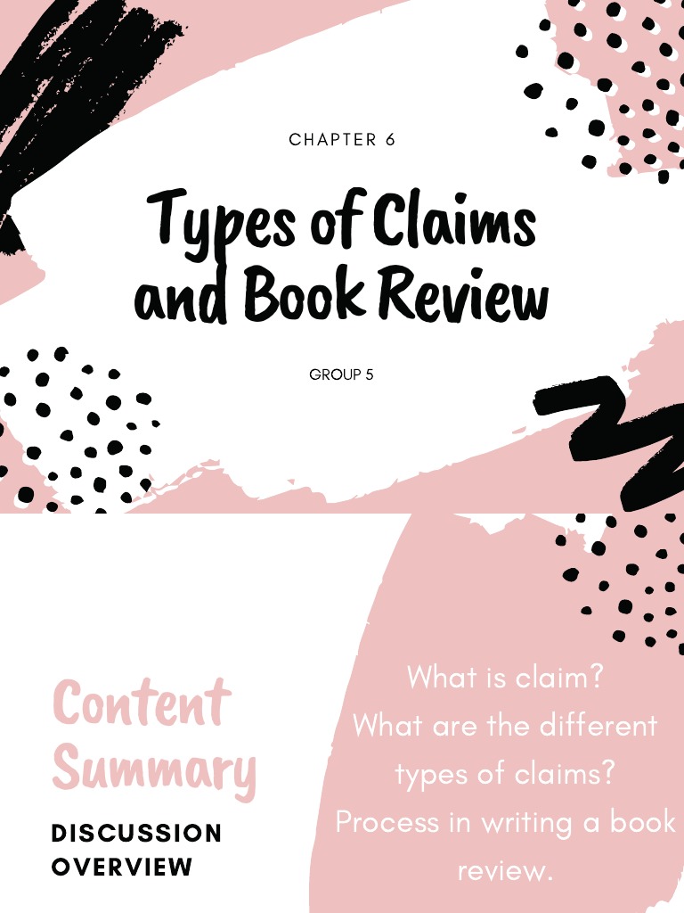 Types of Claims and Book Review: Group 5 | PDF | Books | Critical Thinking